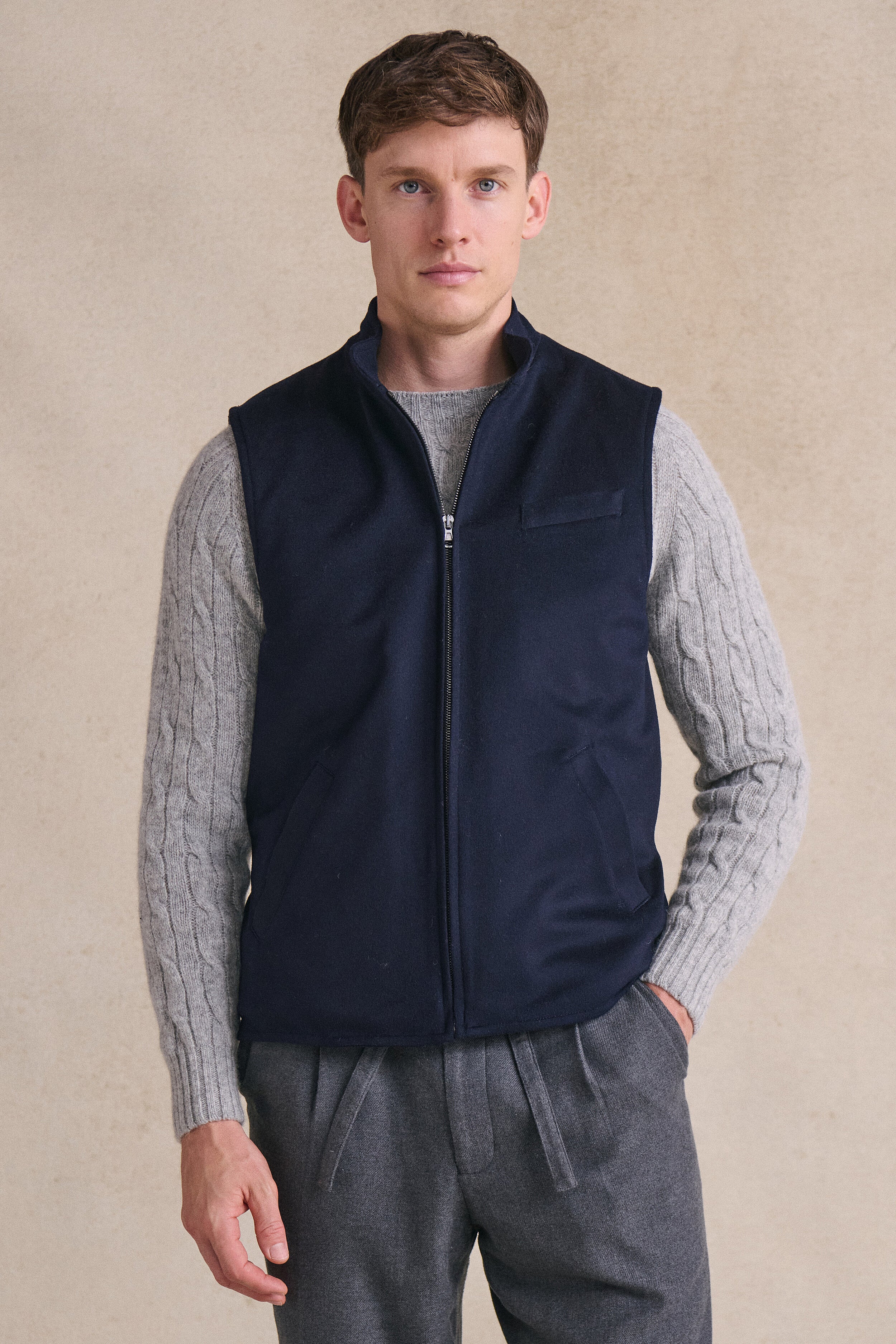 Navy Storm System Quilted Gilet – New and Lingwood