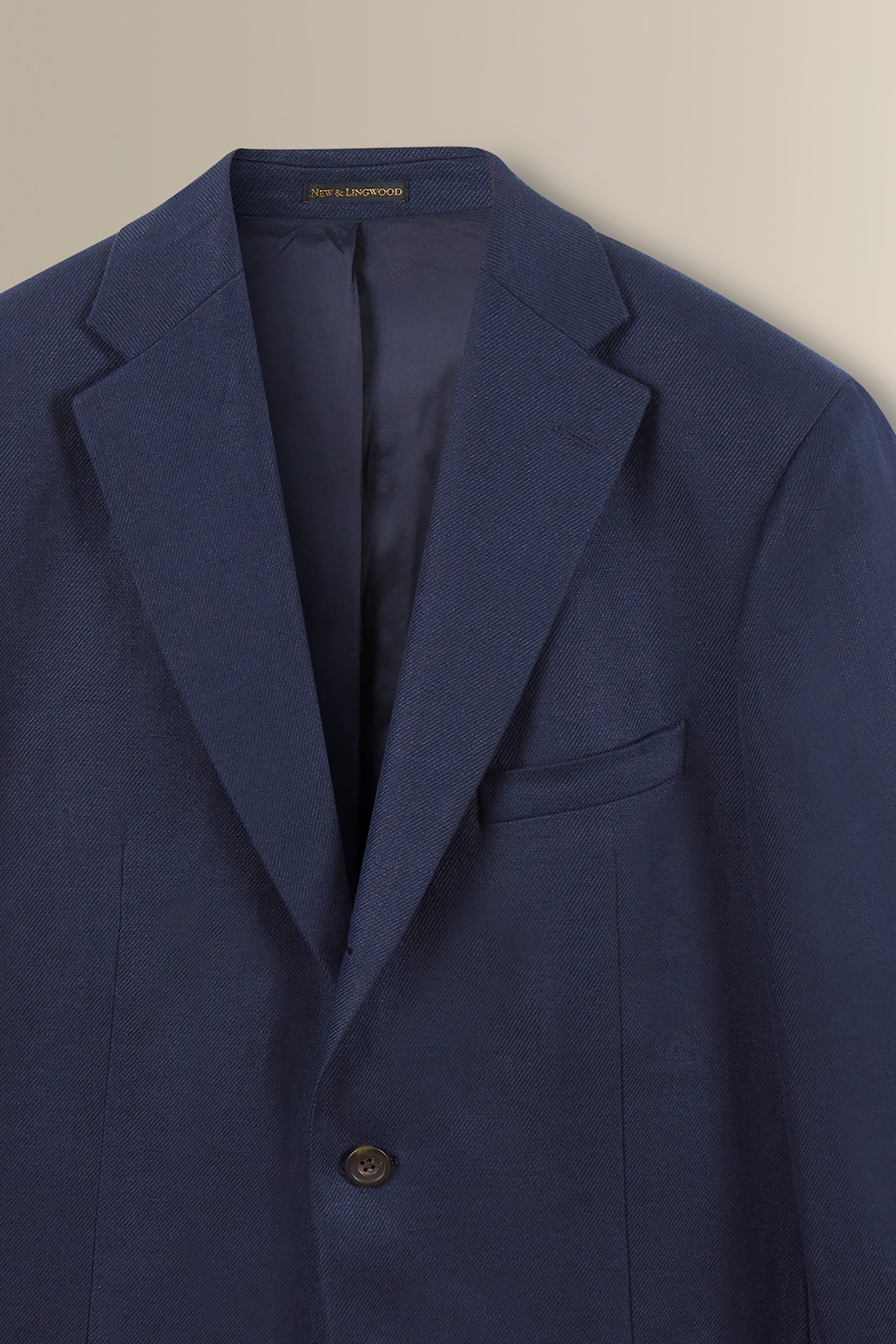 Navy Single Breasted Linen Twill Jacket – New and Lingwood